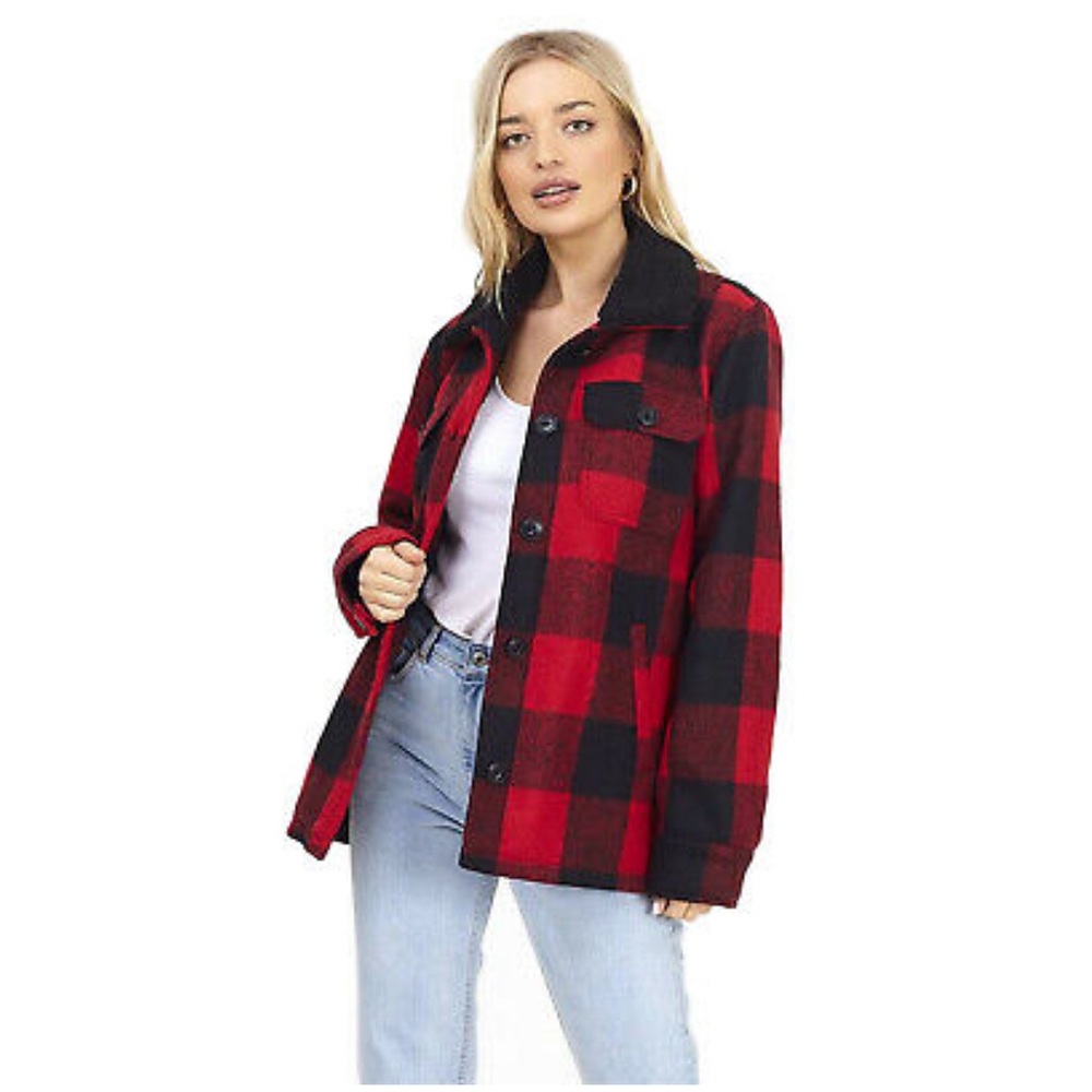 Oversized Buffalo Plaid Shacket/Coat - Gem